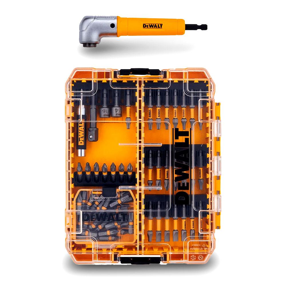DeWalt DWAF60RASET 60pce MAX FIT Screwdriver Bit Set With Right Angle ...