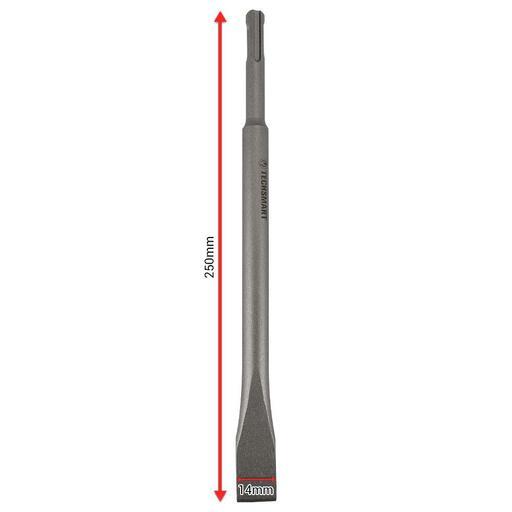 Techsmart TFC25014 250mm x 14mm SDS Plus Flat Chisel