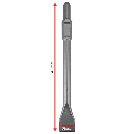 Techsmart TPHC4103050 30mm x 410mm x 50mm PH65A 30mm Hex Heavy Duty Chisel