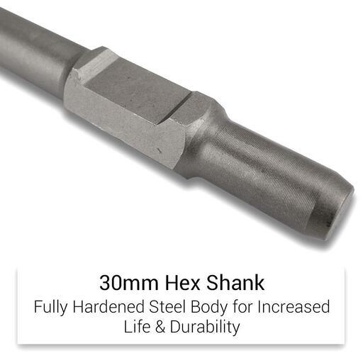 Techsmart TPHCG30 50mm x 220mm PH65A 30mm Hex Chisel Ground Star Picket ...