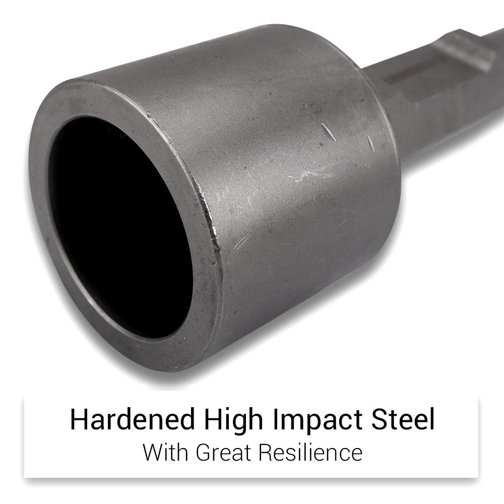 Techsmart TPHCG30 50mm x 220mm PH65A 30mm Hex Chisel Ground Star Picket Rod Driver