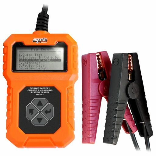 SP Tools SP61063 12V Battery Charger & Cranking Tester