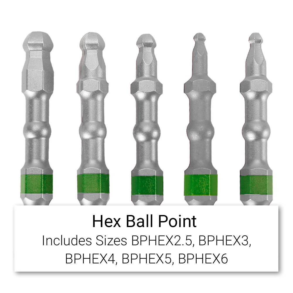 Xtorque XASSHX50 5pce HEX Assorted Ball Point 50mm Driver Bit Set