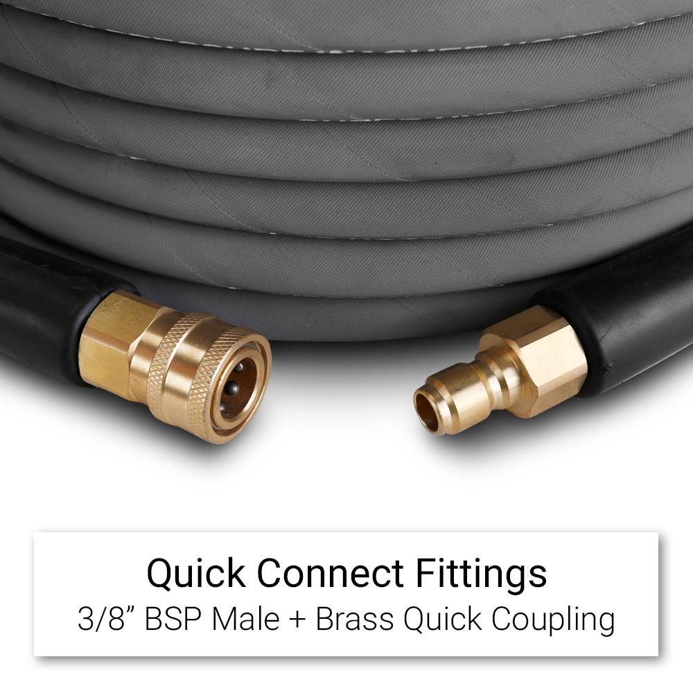 Super Hydro SHWH10 10m 3/8" High Pressure Wire Braided Hose