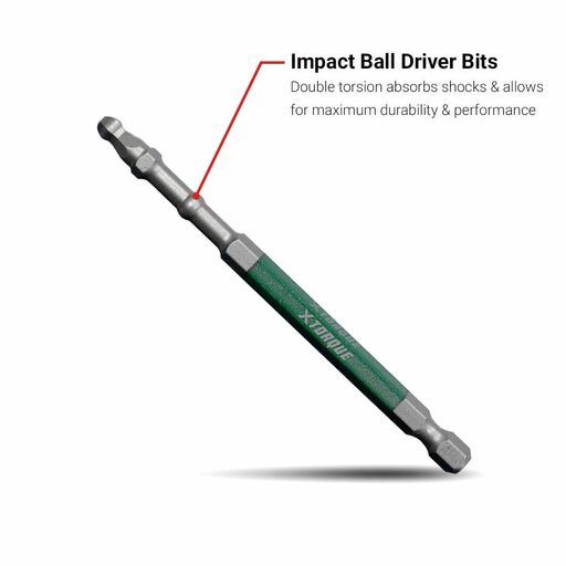 Xtorque XBP5HX100 5-Pack HEX 5 Ball Point 100mm Driver Bit Set