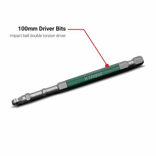 Xtorque XBP5HX100 5-Pack HEX 5 Ball Point 100mm Driver Bit Set