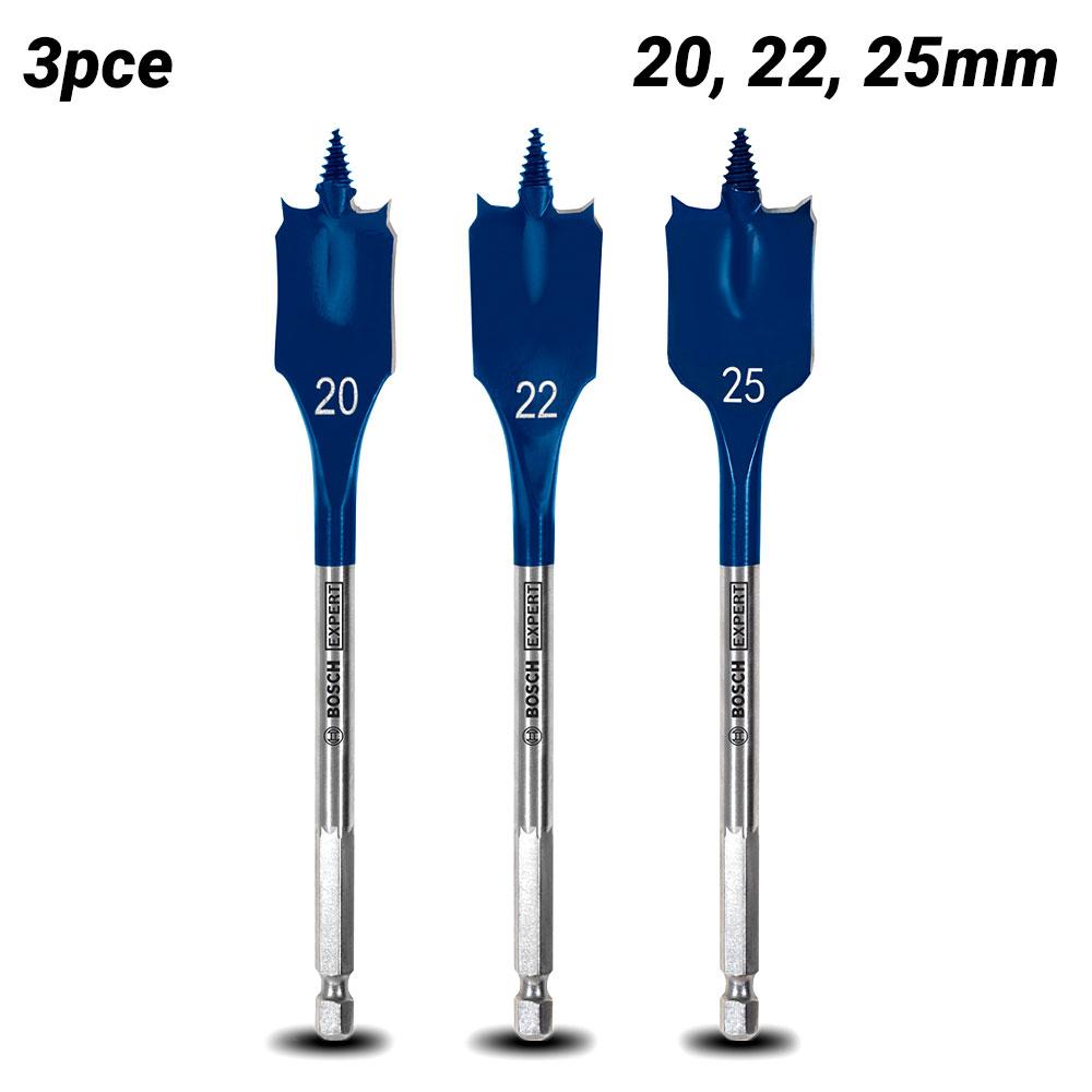 Bosch 2.608.900.331 EXPERT 3pce 20-25mm Spade Bit Speed Self Cut Set