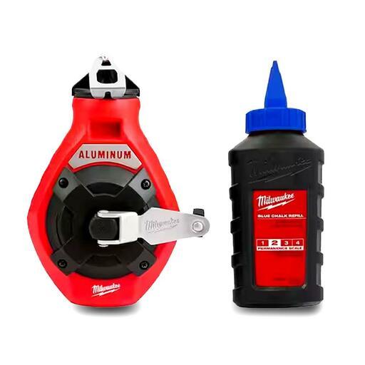 Milwaukee 48223992 30m Fine Line Chalk Reel & Blue Chalk Reel Kit