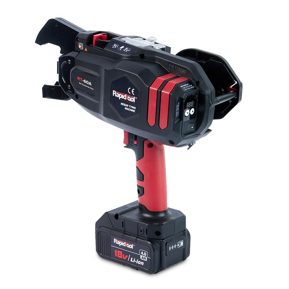RAPIDTOOL TWG-150B 18V 4.0Ah Li-ion Cordless Brushless 30mm - 60mm Rebar Tying Machine Combo Kit ...