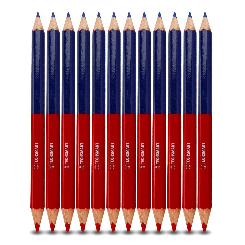 Techsmart TPEN12 12-Pack 176mm Red / Blue Carpenter Pencils