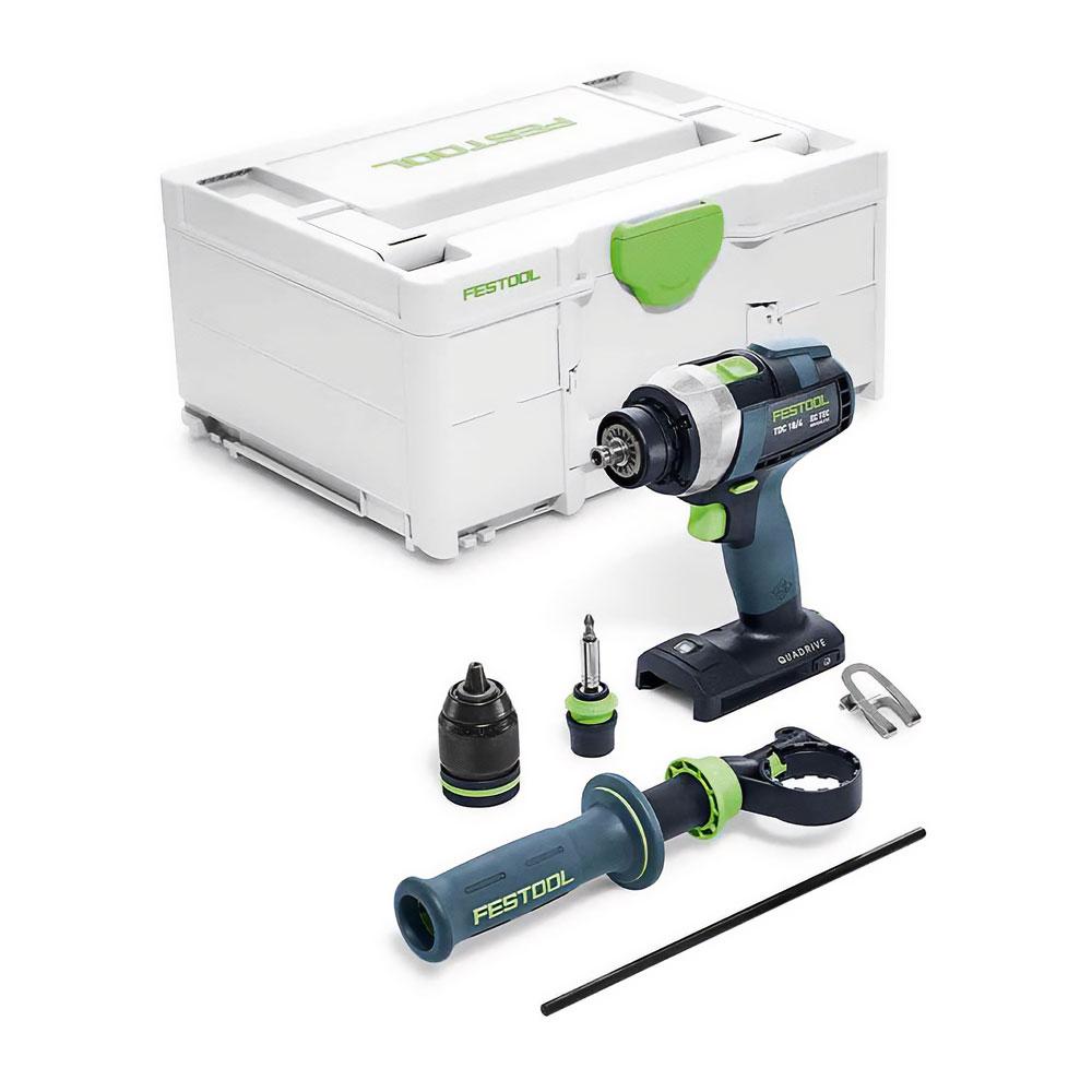 Festool TDC 18/4 I-Basic (575601) 18V Li-ion Brushless Cordless 4 Speed Drill Basic in Systainer ...