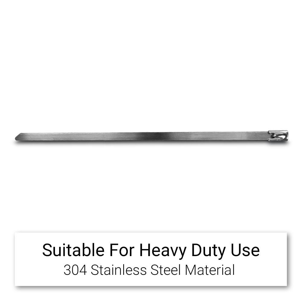 Fixed Fasteners FSSC150 10-Pack 4.6mm x 150mm Stainless Steel Cable Ties