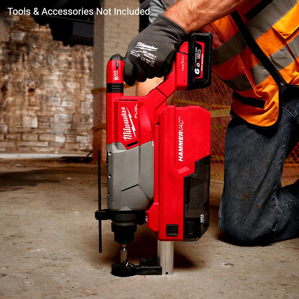 Milwaukee M18FDDEL32-0 18V Li-ion Cordless Fuel HAMMERVAC 32mm HEPA ...