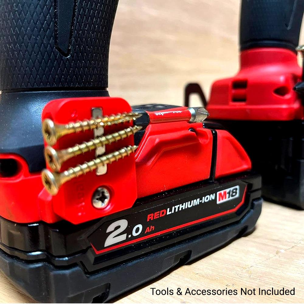 StealthMounts BH-M18-S-RED M18 Milwaukee 3-Pack Stubby Magnetic Red ...