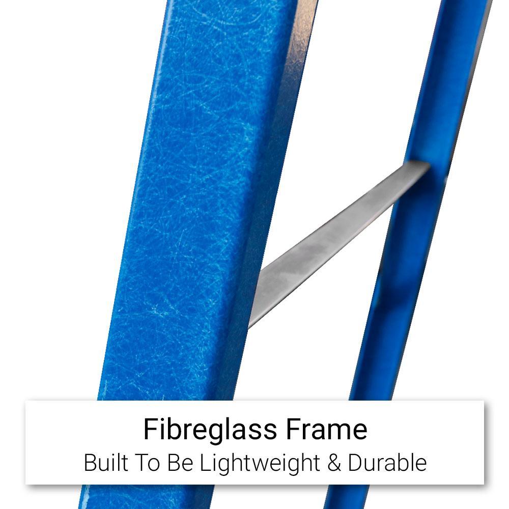Climbrite CSTEP8 2.4m 8-Step Fibreglass Platform Ladder on Wheels