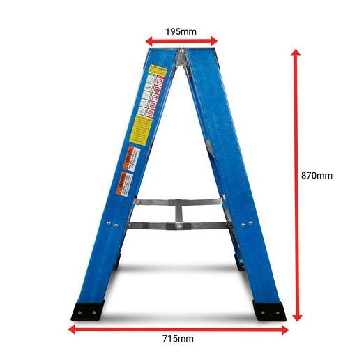 Climbrite CDSTEP2 0.9m 2 Step Fiberglass Double Sided Ladder
