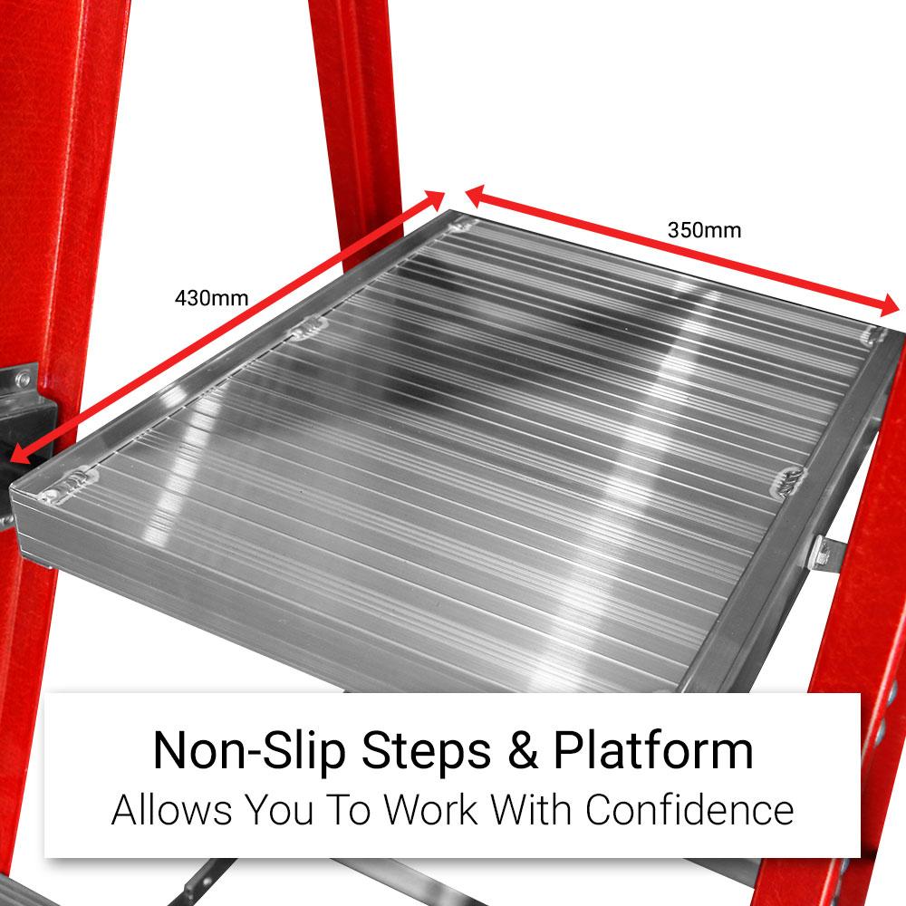 Climbrite CSTEP3ECO 0.9m 3 Step Eco Fibreglass Platform Ladder