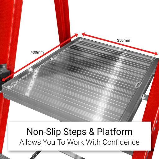 Climbrite CSTEP3ECO 0.9m 3 Step Eco Fibreglass Platform Ladder