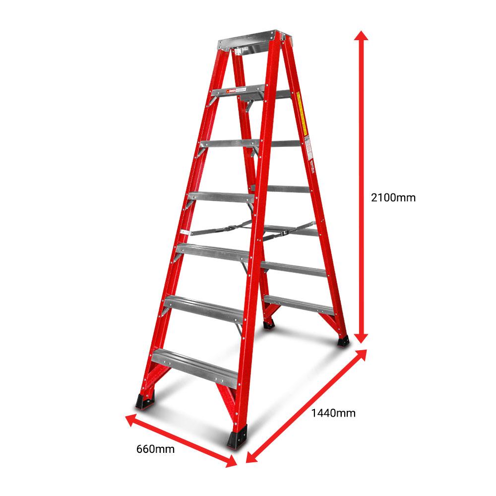 Climbrite CDSTEP6ECO 2m 6 Step Eco Fibreglass Double Sided Ladder