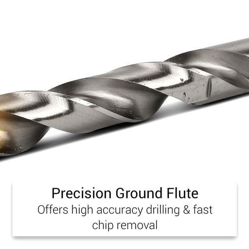 Xtorque XP10PK5MM Platinum 10-Pack 5mm x 87mm HSS M2 Sharkstep Drill Bits Set