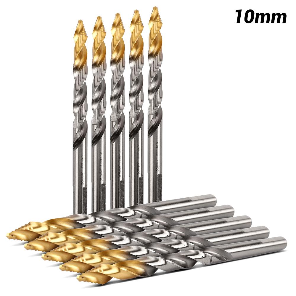 Xtorque XP10PK10MM Platinum 10-Pack 10mm x 132mm HSS M2 Sharkstep Drill Bits Set