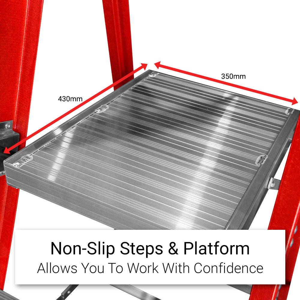 Climbrite CSTEP5ECO 1.5m 5-Step Eco Fibreglass Platform Ladder