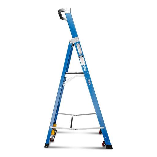 Climbrite CSTEP4 1.2m 4-Step Fibreglass Platform Ladder On Wheels