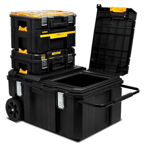 DeWalt DWST60819-1 TSTAK Rolling Chest, Organiser & Tool Box 4-in-1 Bundle