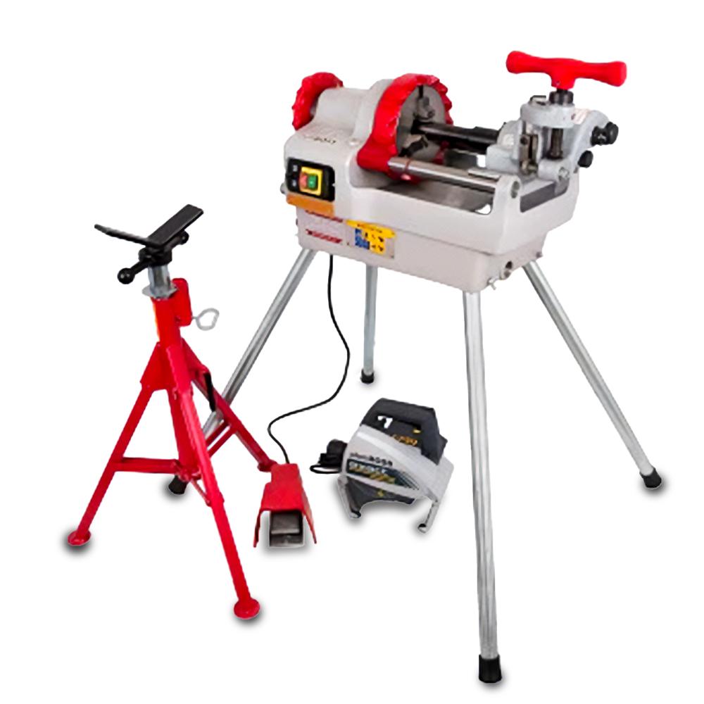 PlumBOSS RGPACK2 220E exactCUT Roll Groover Short Pipe Jack Package