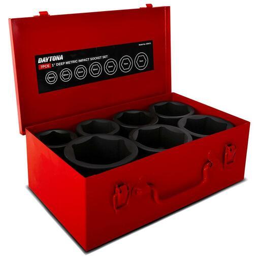 Daytona DDIS71 7pce 1" Deep Metric Impact Socket Set