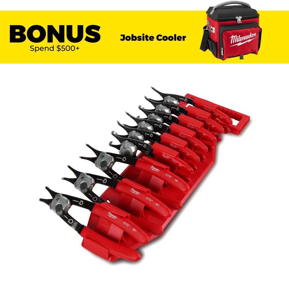 Milwaukee 48226539 9pce Snap Ring Pliers Set