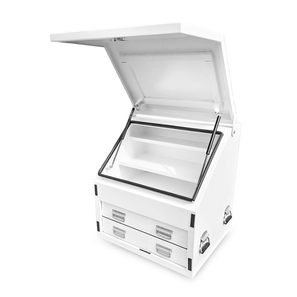 Daytona DT700 1.5mm 700mm x 640mm x 750mm Steel Tilt Lid Ute Box with 2 ...
