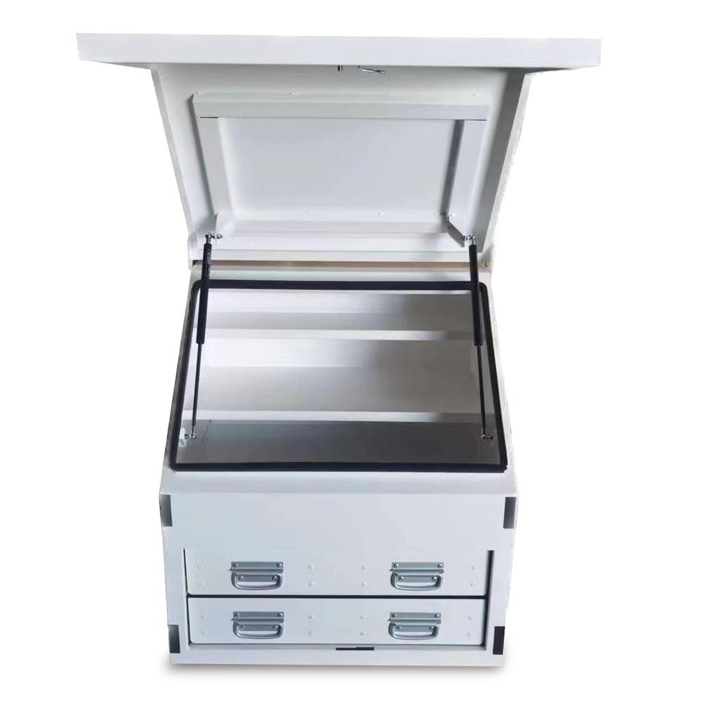 Daytona DT700 700mm x 640mm x 750mm 1.5mm Steel Tilt Lid Ute Box with 2 ...