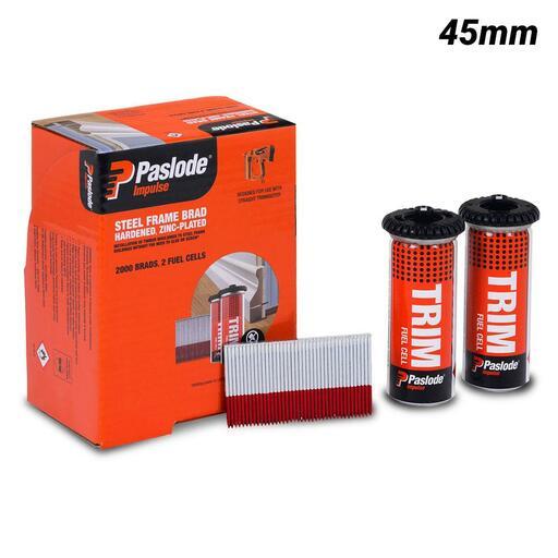 Paslode B21645 2000-Pack 45mm Steel Frame Hardened Brad