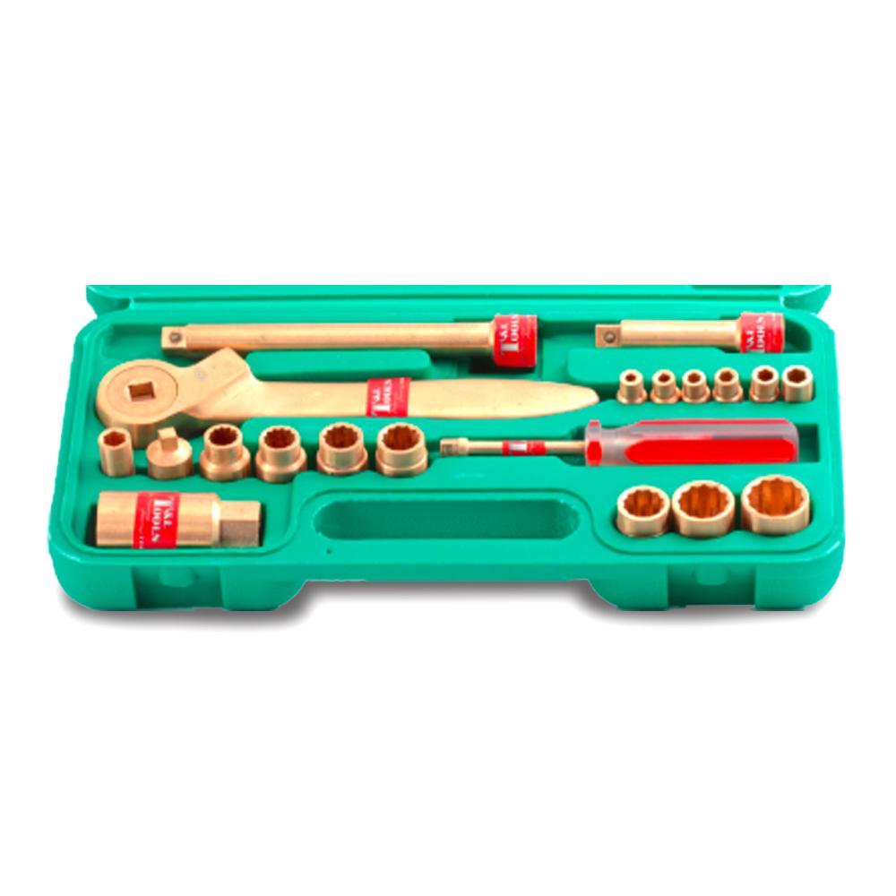 T&E Tools CB101D 21pce 1/4" & 3/8" Drive Copper Beryllium Socket Set