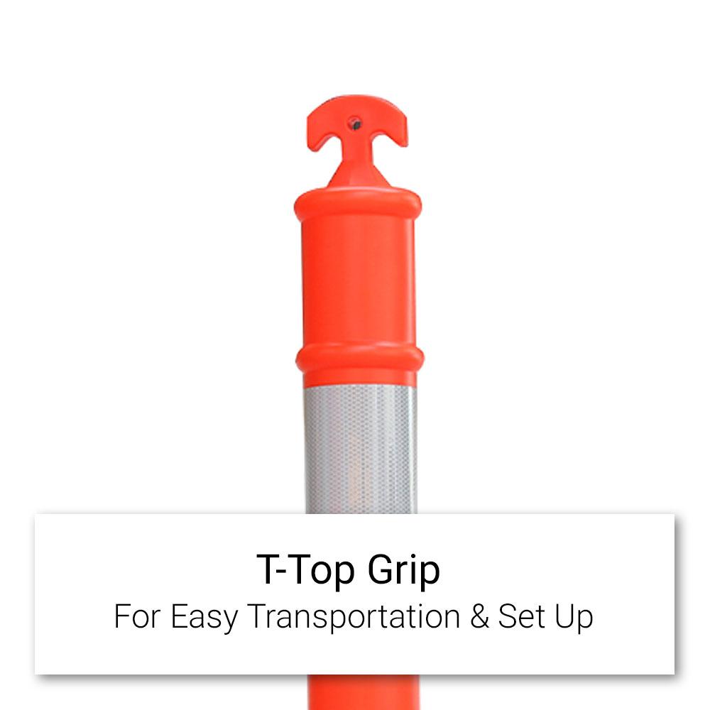 Raptor RB8KG 8kg Base Hi-Vis T-Top Bollard - Orange