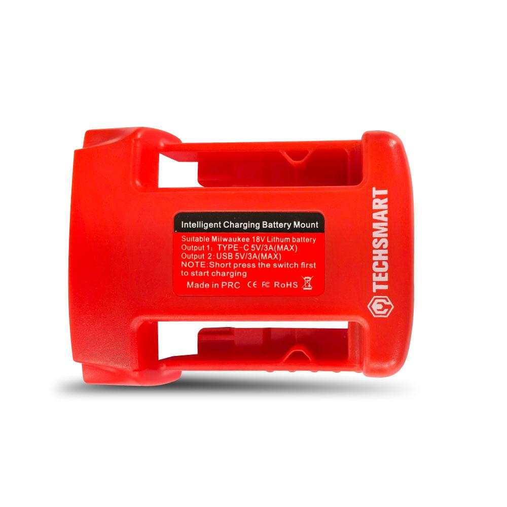 Techsmart TAM18V USB Charging Battery Adaptor to suit M18 Milwaukee ...