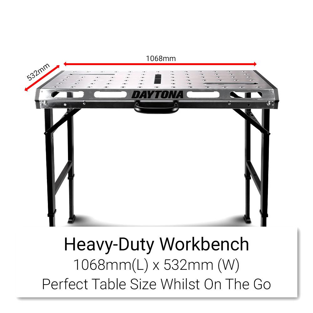 Daytona DWB1068 450kg Adjustable Height Portable Steel Welding Table ...