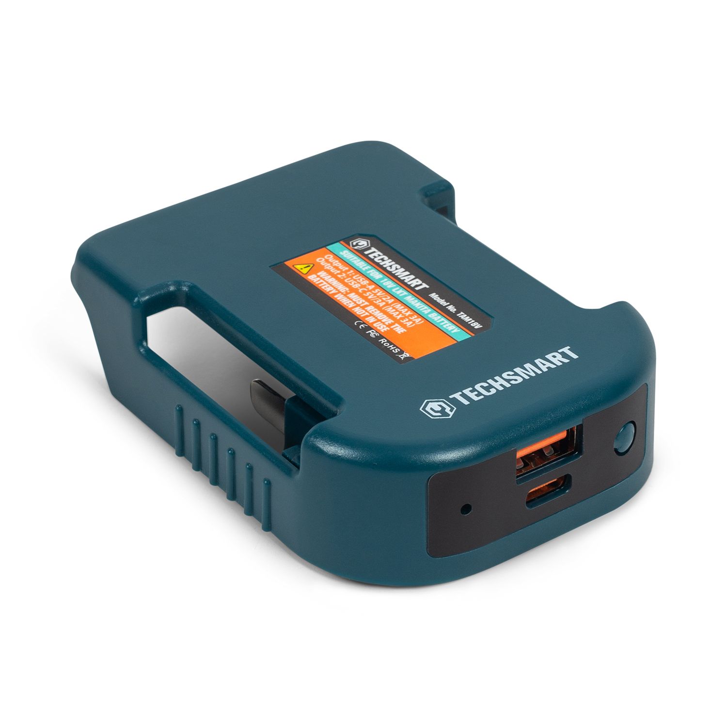 Techsmart TAMA18V USB Charging Battery Adaptor to suit 18V LXT Makita Battery