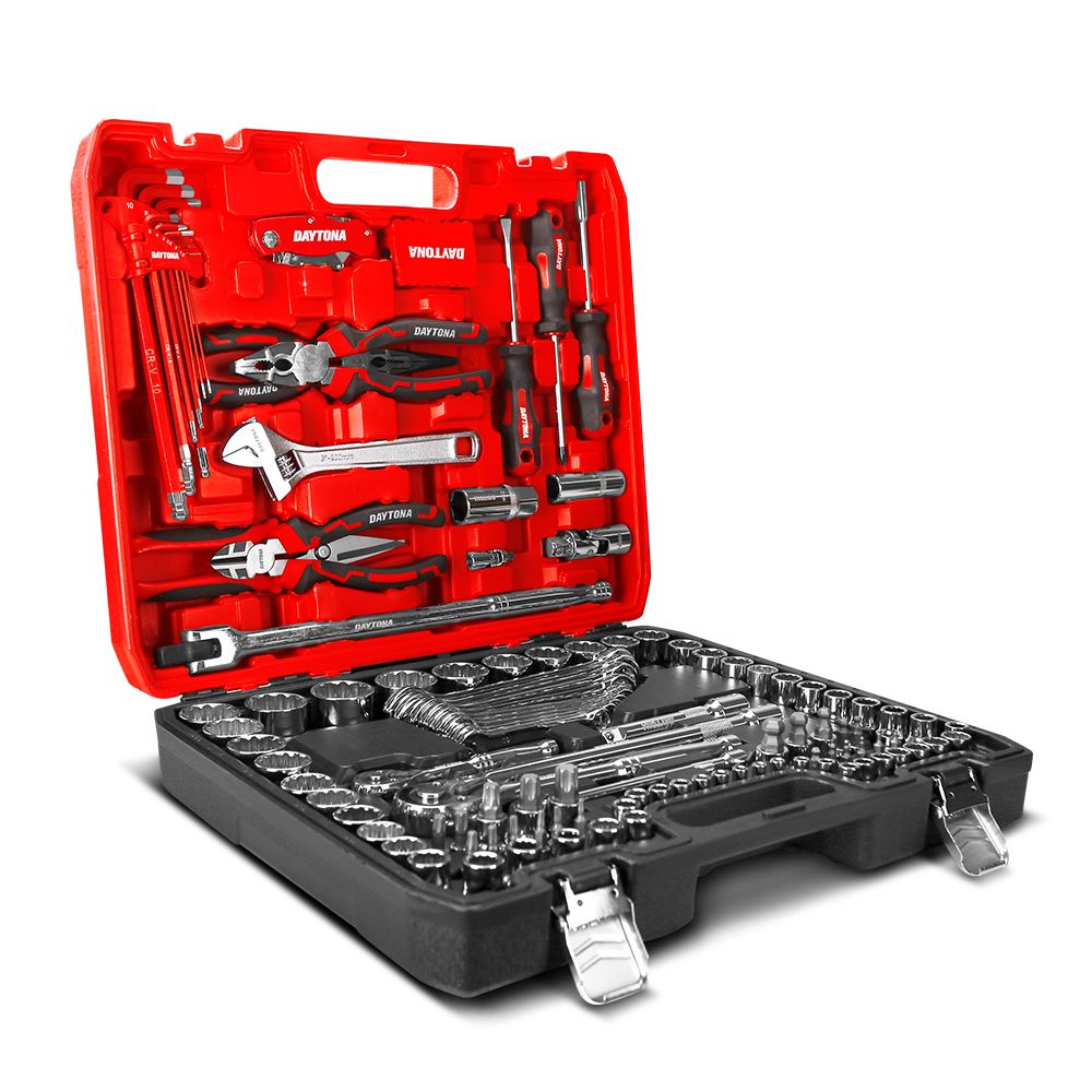 Daytona DTK148 148pce 1/4" & 1/2" Drive Metric Socket, Spanner & Plier Automotive Tool Kit