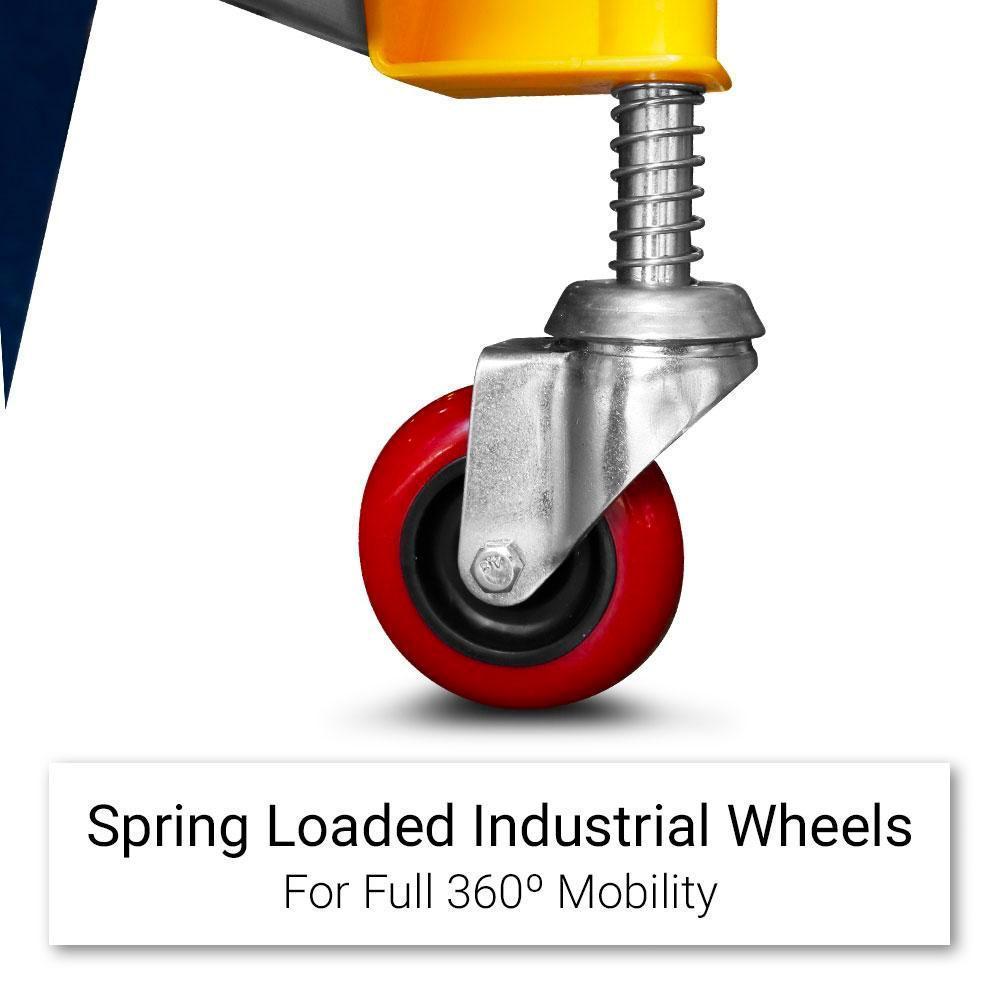 Climbrite CSTEP6 1.8m 6-Step Fibreglass Platform Ladder On Wheels