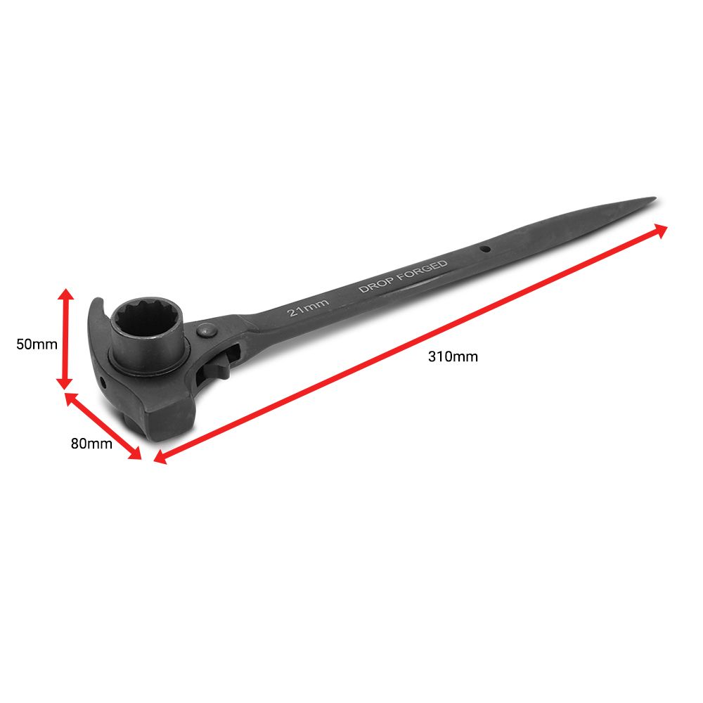Daytona DPR1921 19mm (0.7") x 21mm (0.8") 4 in 1 Podger Ratchet with ...