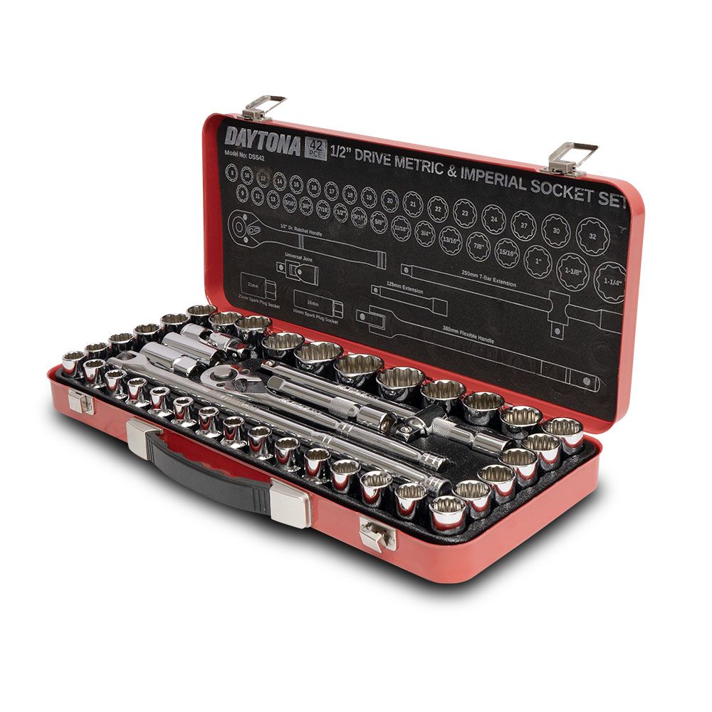 Daytona DSS42 42pce 1/2" Drive Metric & Imperial Socket Set