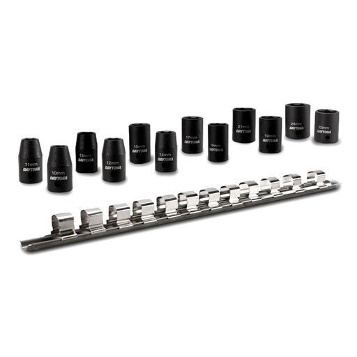 Daytona DTW1212 12pce 1/2" Drive Thin Wall Metric Impact Socket Set
