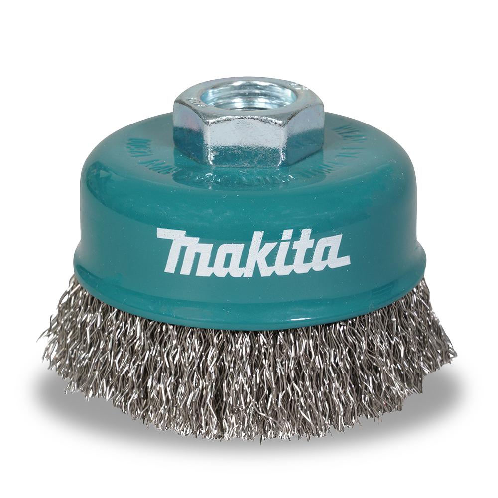 Makita D-77453 75mm x M14-2 Stainless Steel Brush Crimped Suits 115 ...