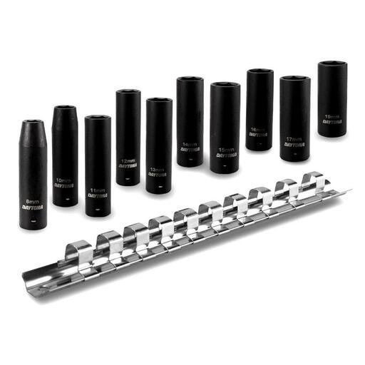 Daytona DTW1038 10pce 3/8" Drive Thin Wall Metric Deep Impact Socket Set