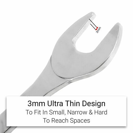 Daytona D7STM 7pce Ultra Thin Double Open End Metric Spanner Set