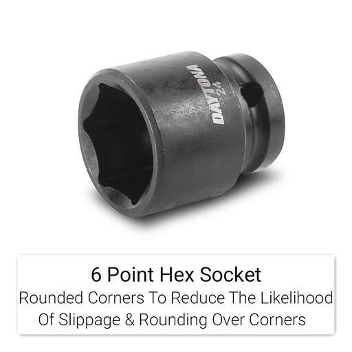 Daytona DSIM712 7pce 1/2" Metric Stubby Impact Sockets Rail Set