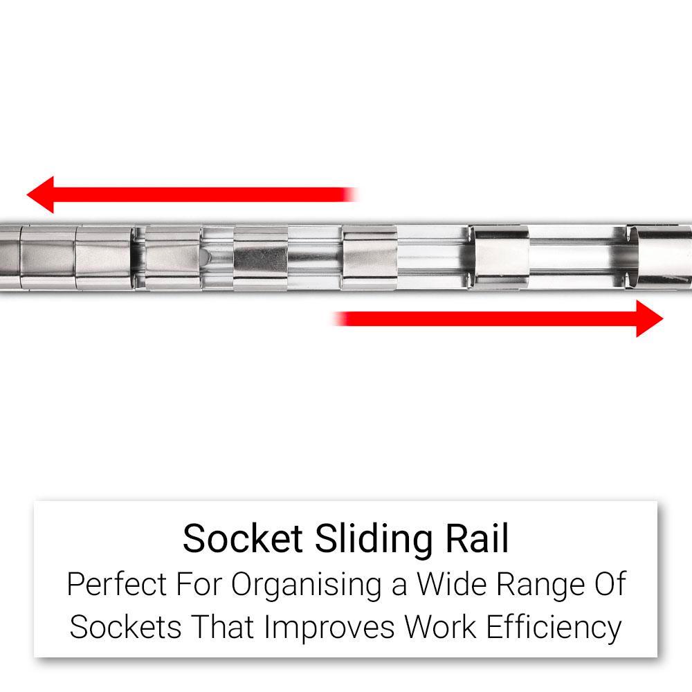 Daytona DSIM712 7pce 1/2" Metric Stubby Impact Sockets Rail Set