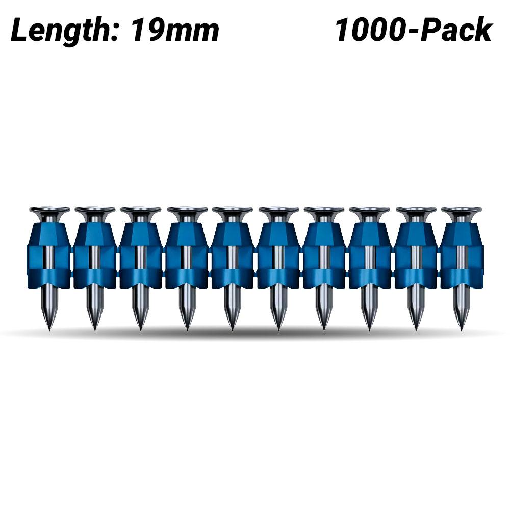Bosch NB-19 (1.600.A02.F4L) 1000-Pack 19mm Concrete Nails To Suit GNB 18V-38 Nailer